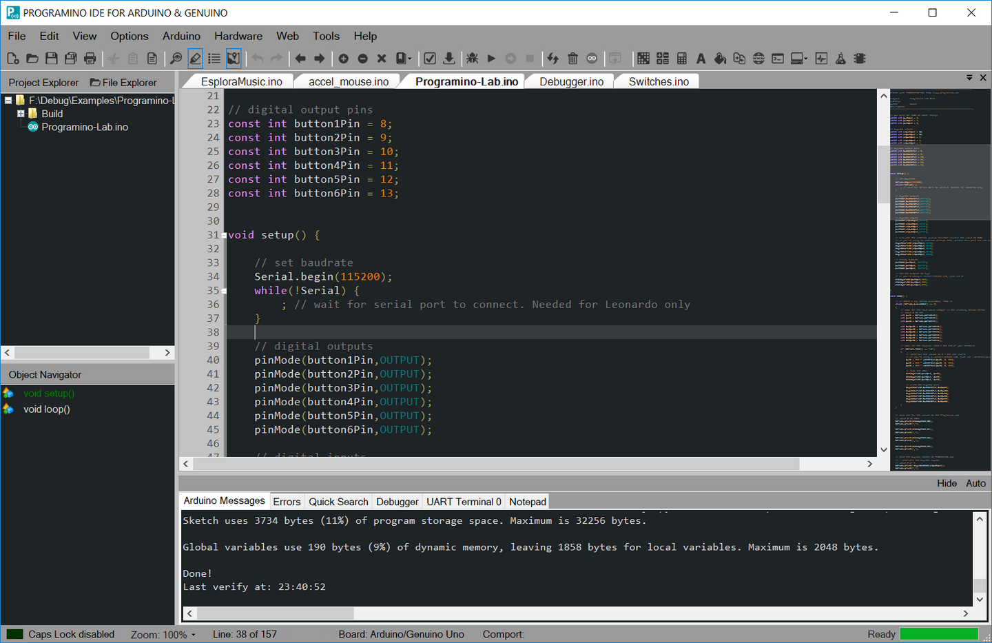 PROGRAMINO Software for Arduino