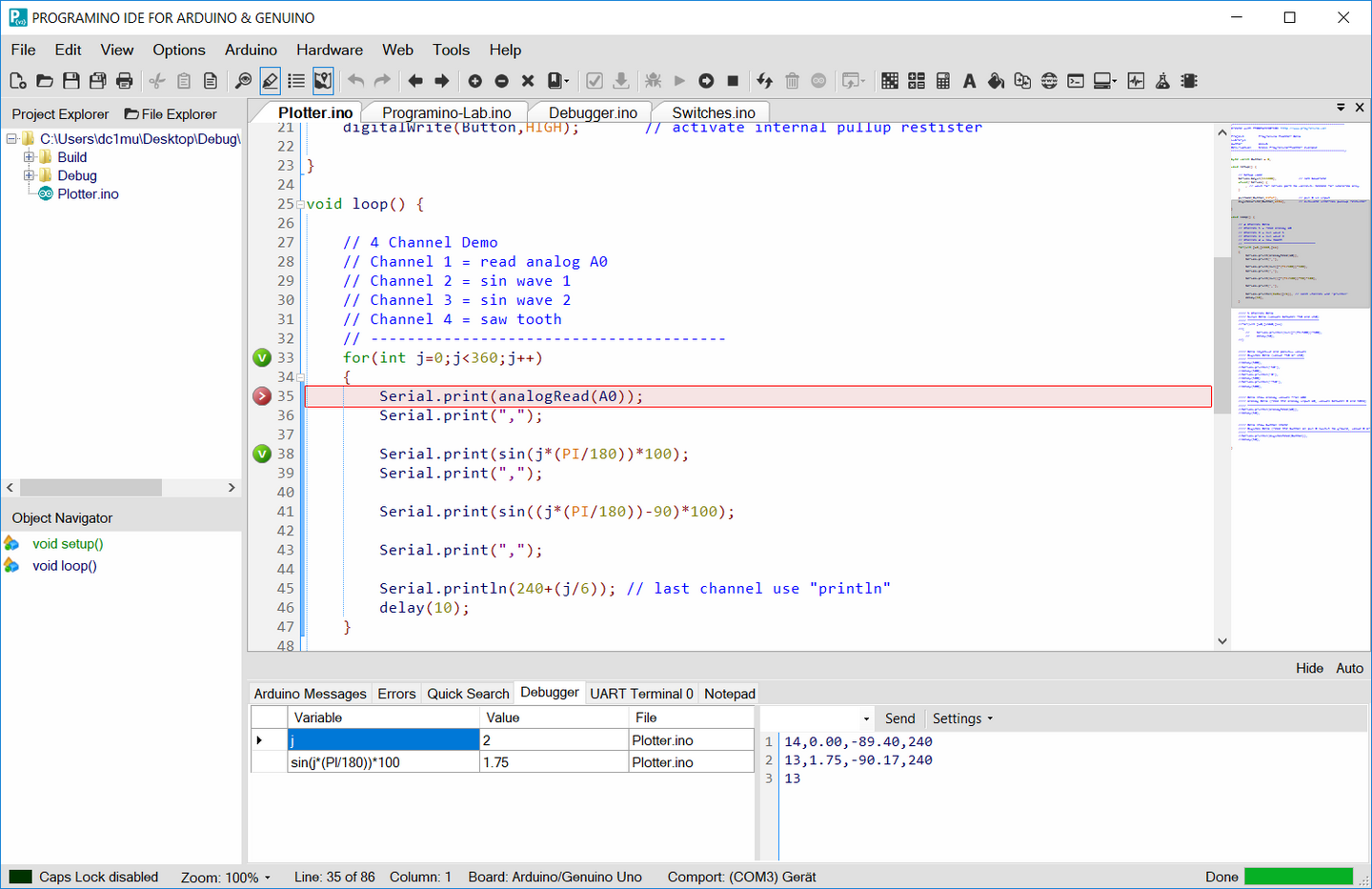 PROGRAMINO Software for Arduino